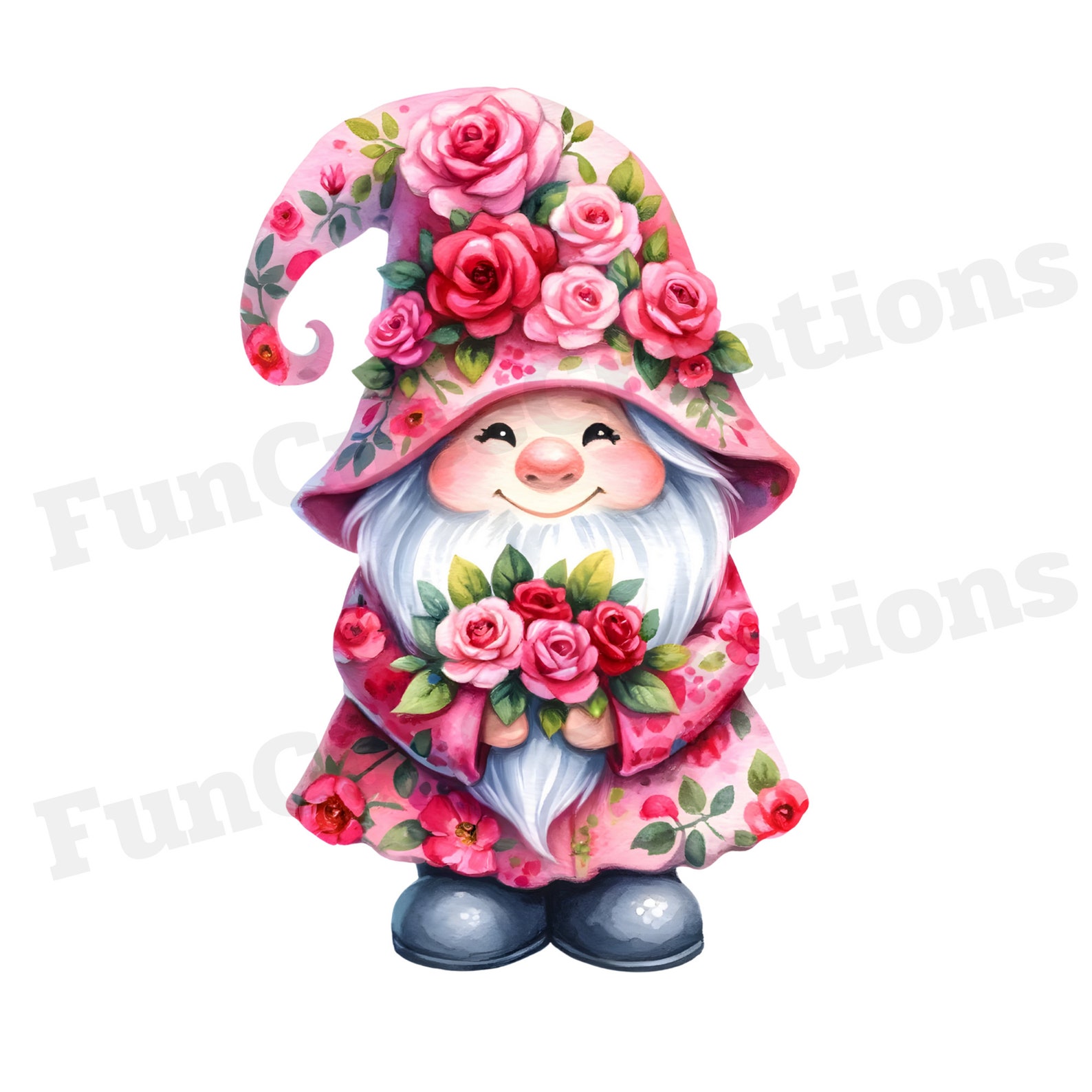 Birth Month Flower Gnome Clipart, Floral Gnome PNG, Birthday Gnomes ...