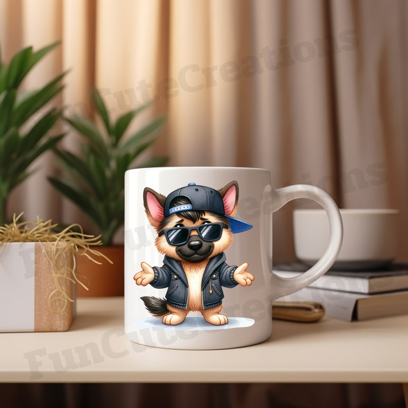 Cute Rapper Dogs Watercolor Clipart, Cute Rapper Dogs Clipart ...