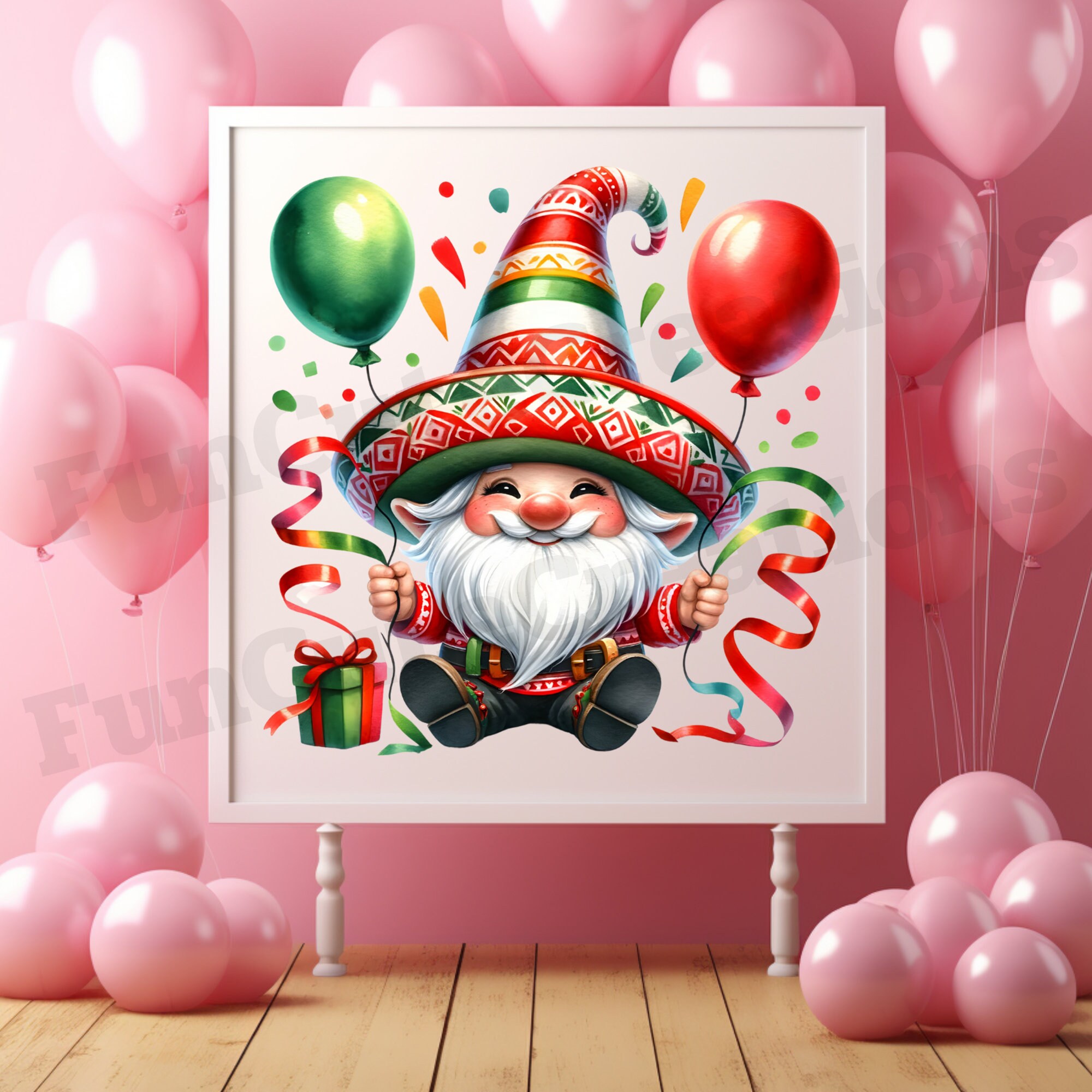 Cinco De Mayo Gnome Clipart - 20 Festive Watercolor Designs, Watercolor ...