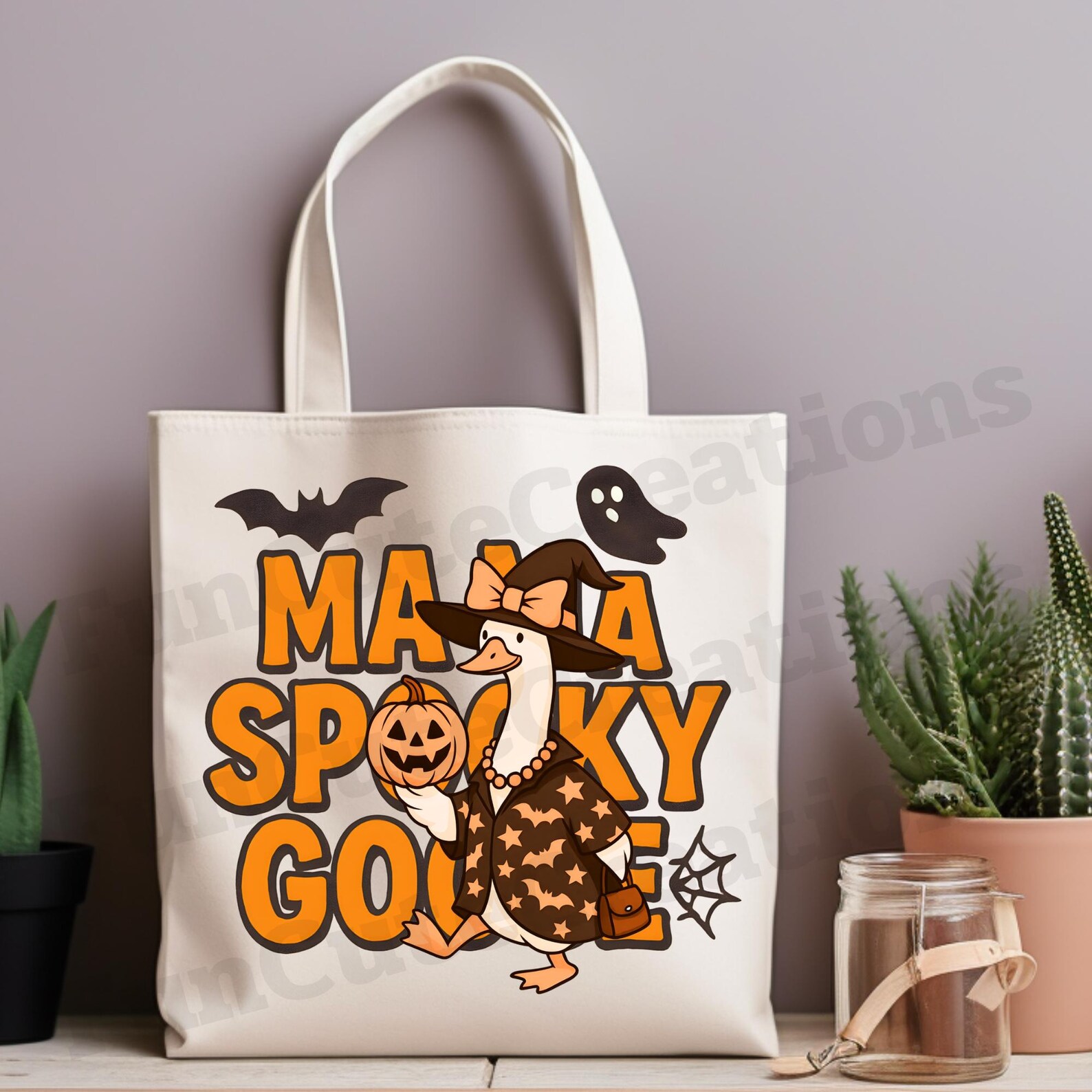 Mama Spooky Goose PNG, Halloween Goose PNG, Funny Halloween Goose ...