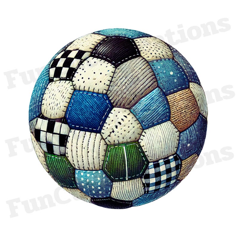 Denim Patchwork Soccer Ball PNG, Soccer Mom PNG, Game Day Soccer ...