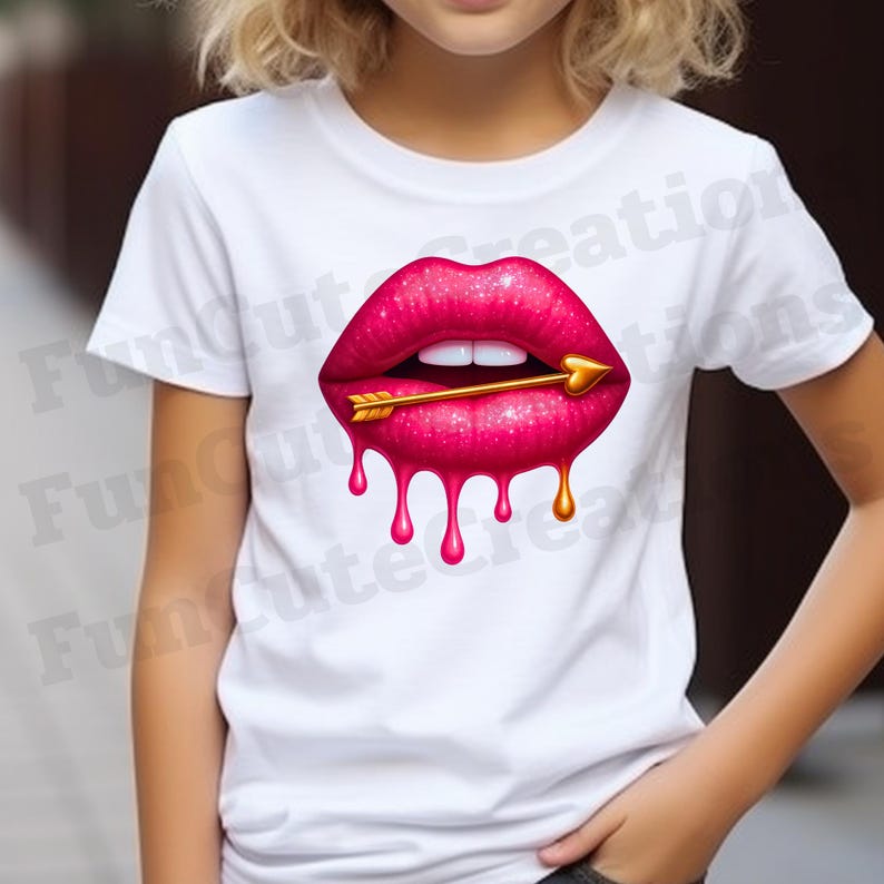 Valentine Cupid Kiss Dripping Lips PNG, Love Lips Clipart, Romantic ...