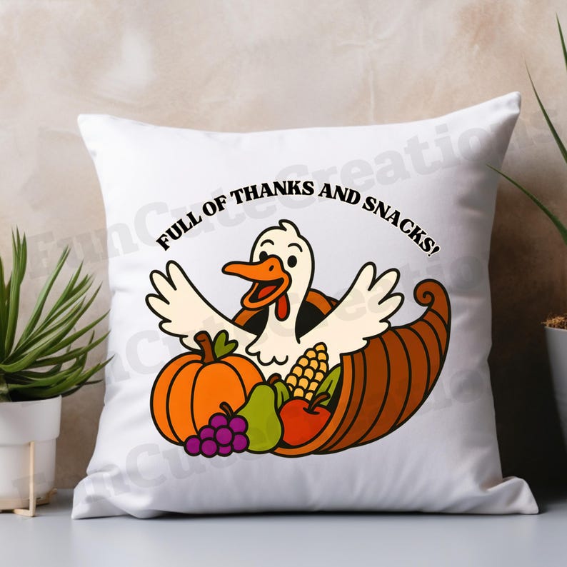 Thanksgiving Cornucopia Silly Goose PNG, Autumn Goose PNG, Funny Fall ...