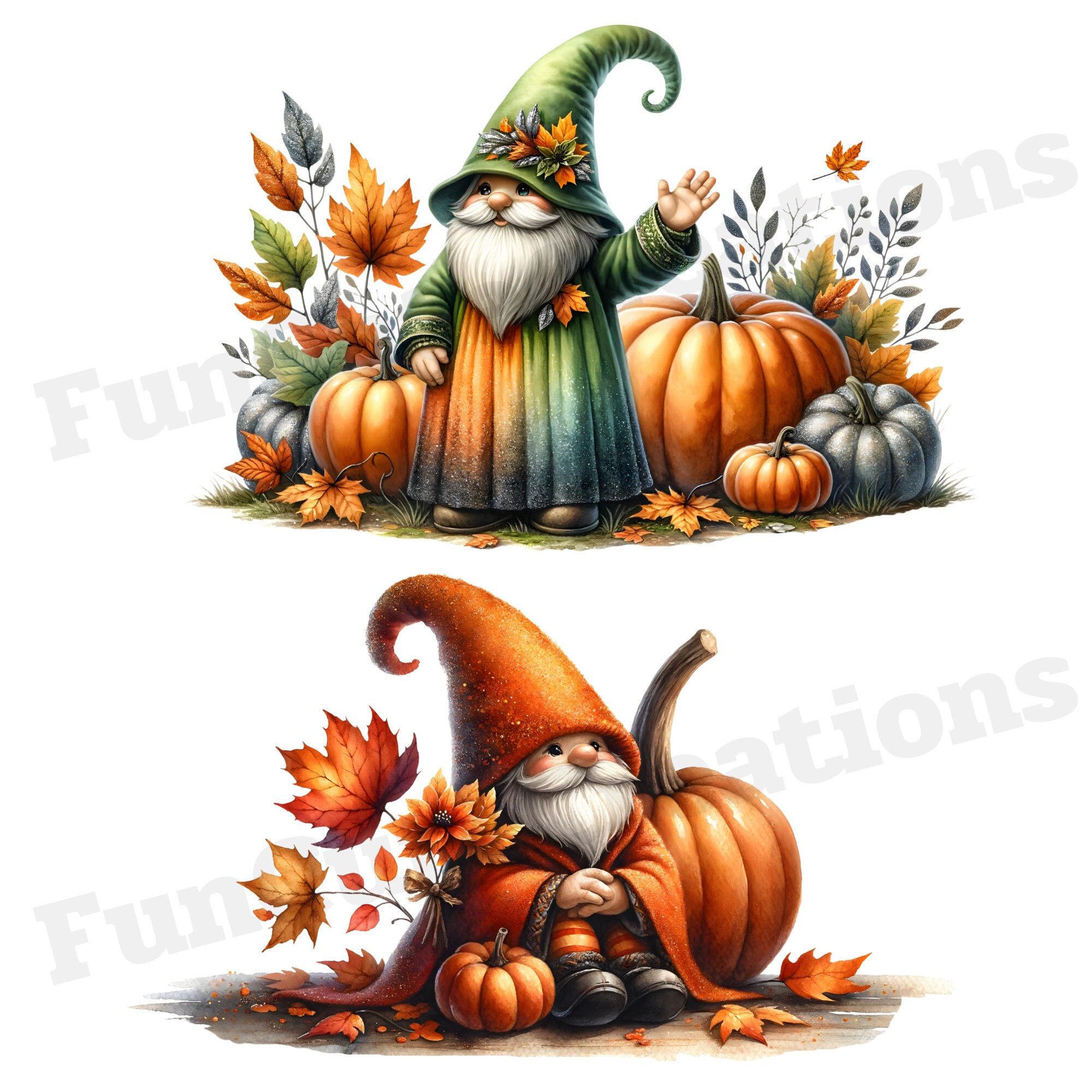 Fall Gnome Clipart, Autumn Gnome PNG, Seasonal Gnome Art, Thanksgiving ...