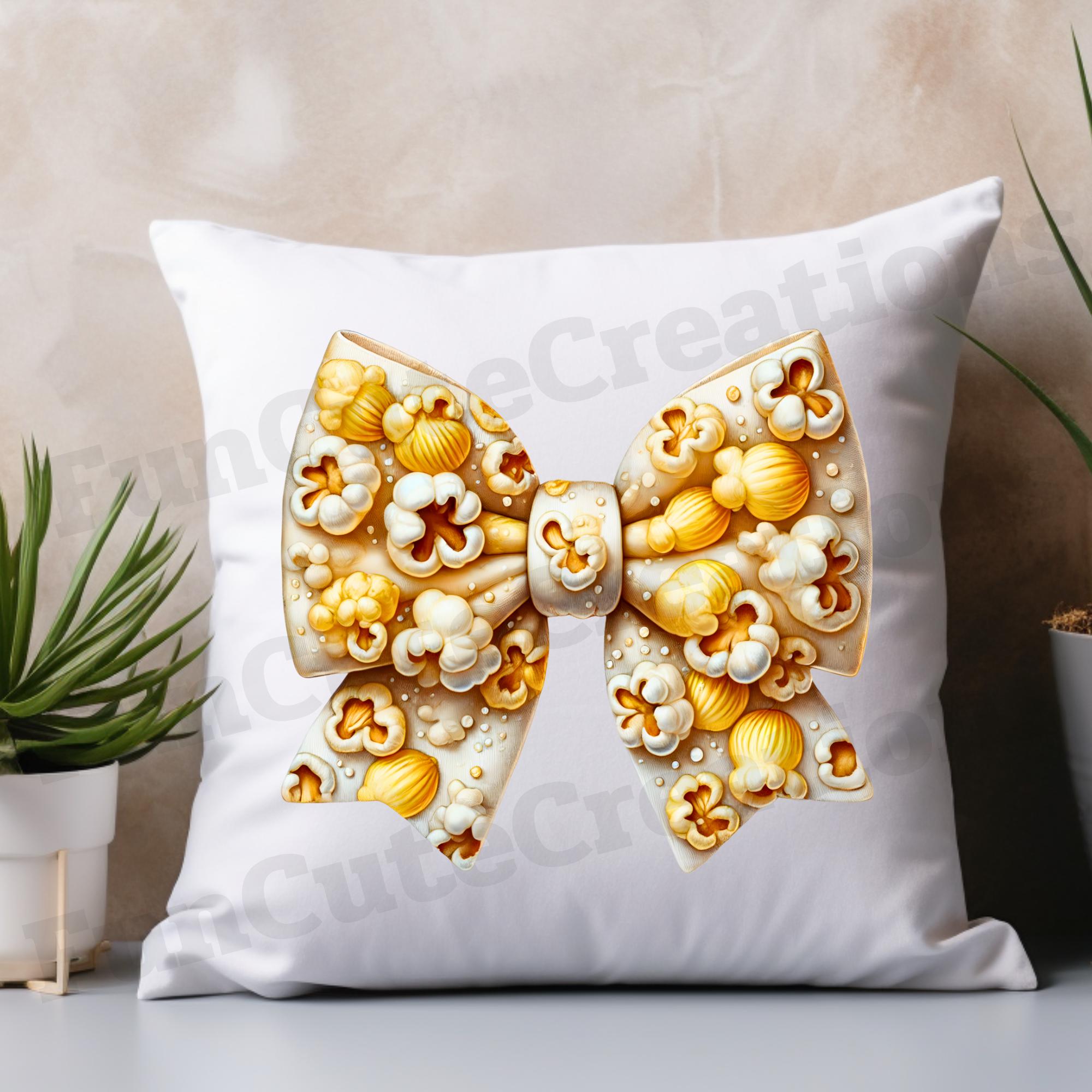 Coquette Bow Popcorn PNG, Movie Night PNG, Girly Snack PNG, Cute ...