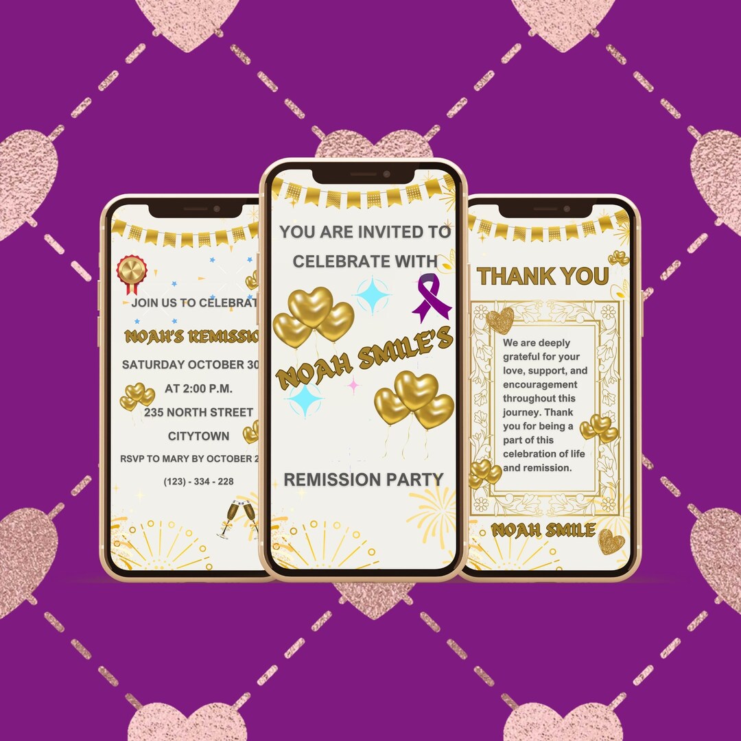 Cancer Remission Invitation, Digital Video Cancer Remission Invite ...