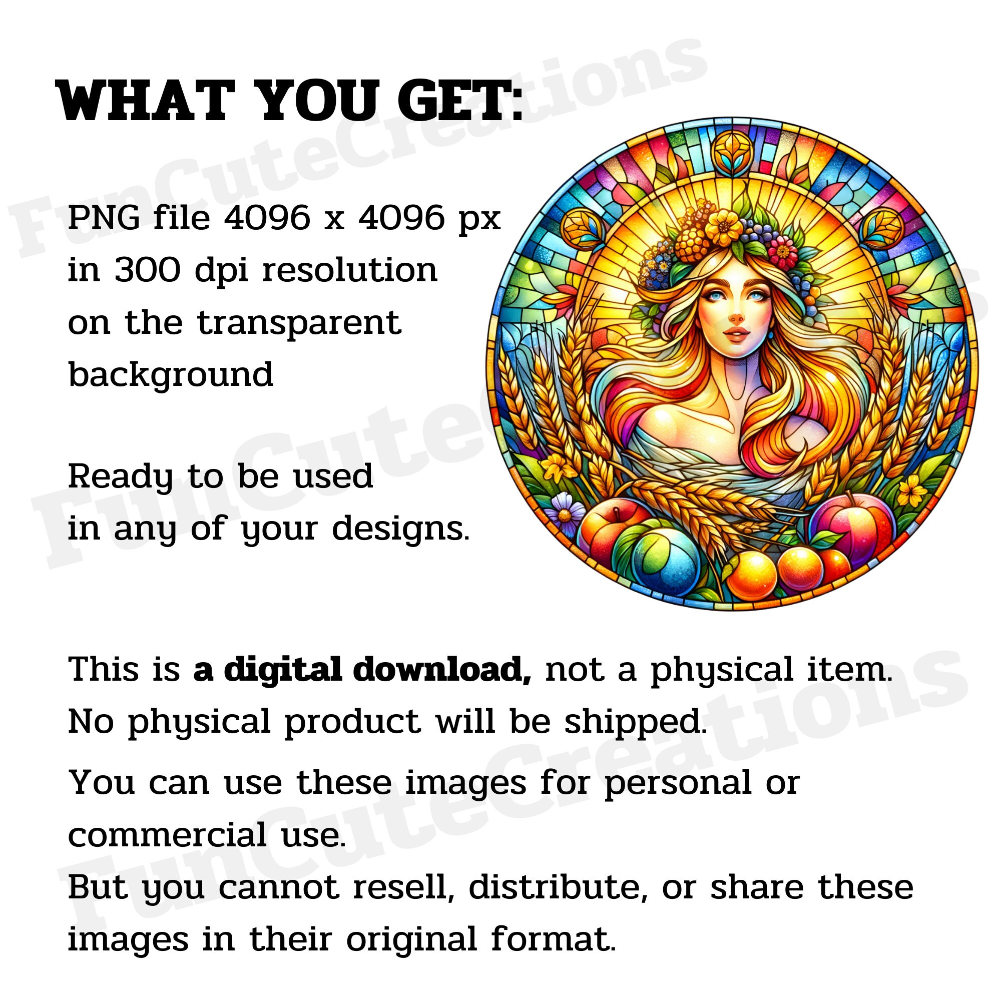 Greek Goddesses Stained Glass Clipart, Mythology Clipart, Greek ...