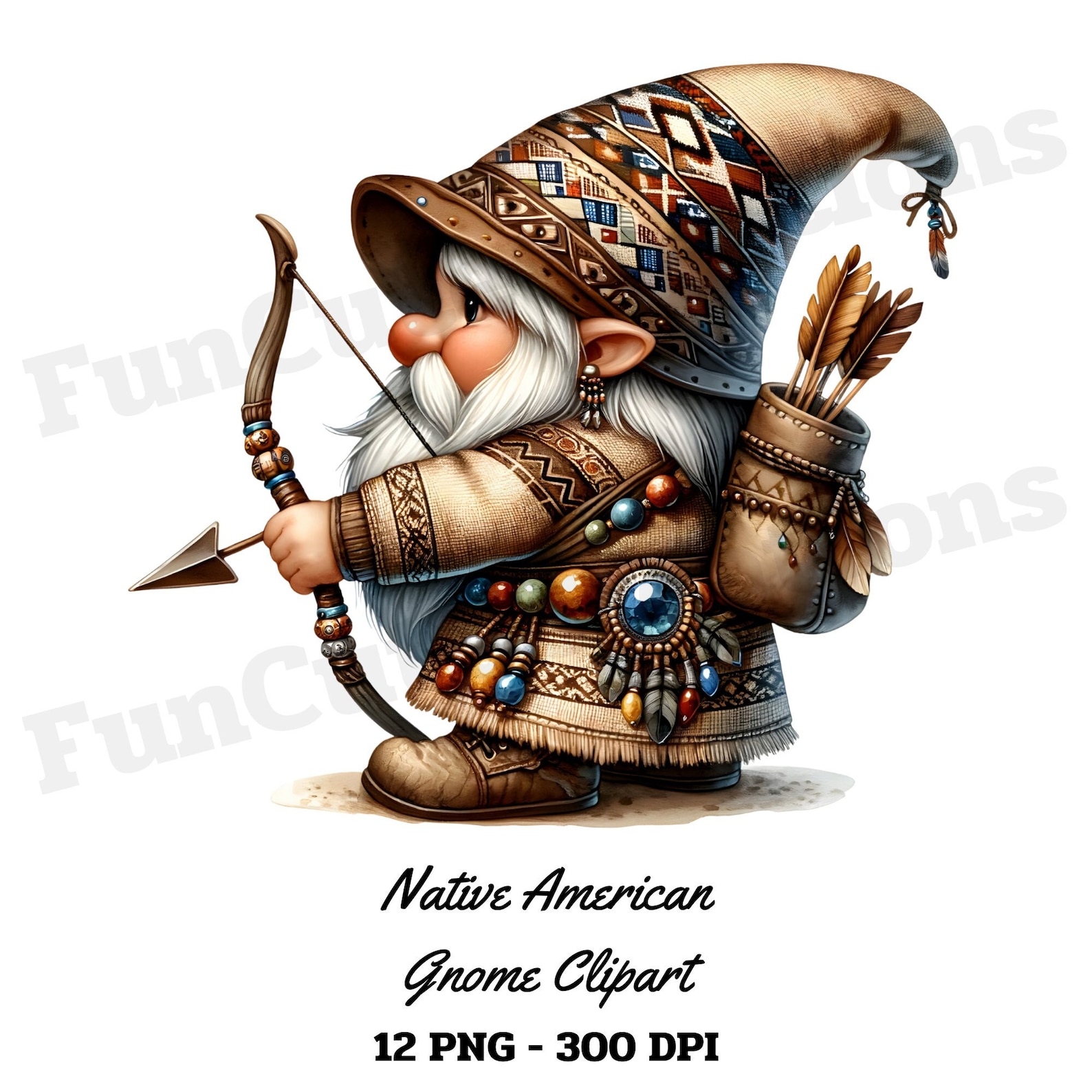 Native American Gnome Clipart, American Indian, Western Clipart ...