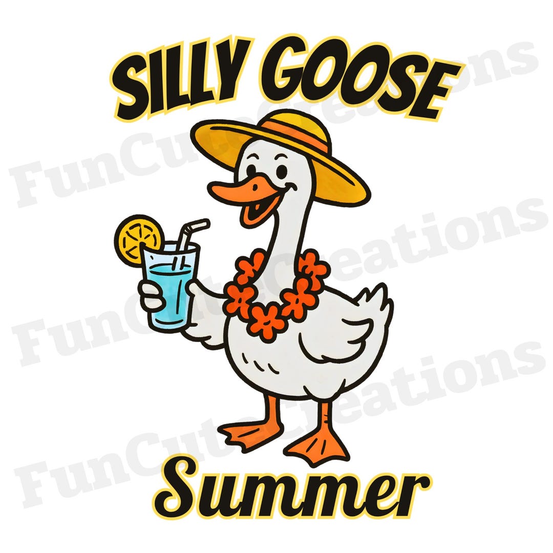 Silly Goose Summer PNG, Funny Goose PNG, Trendy Goose PNG, Vacation ...
