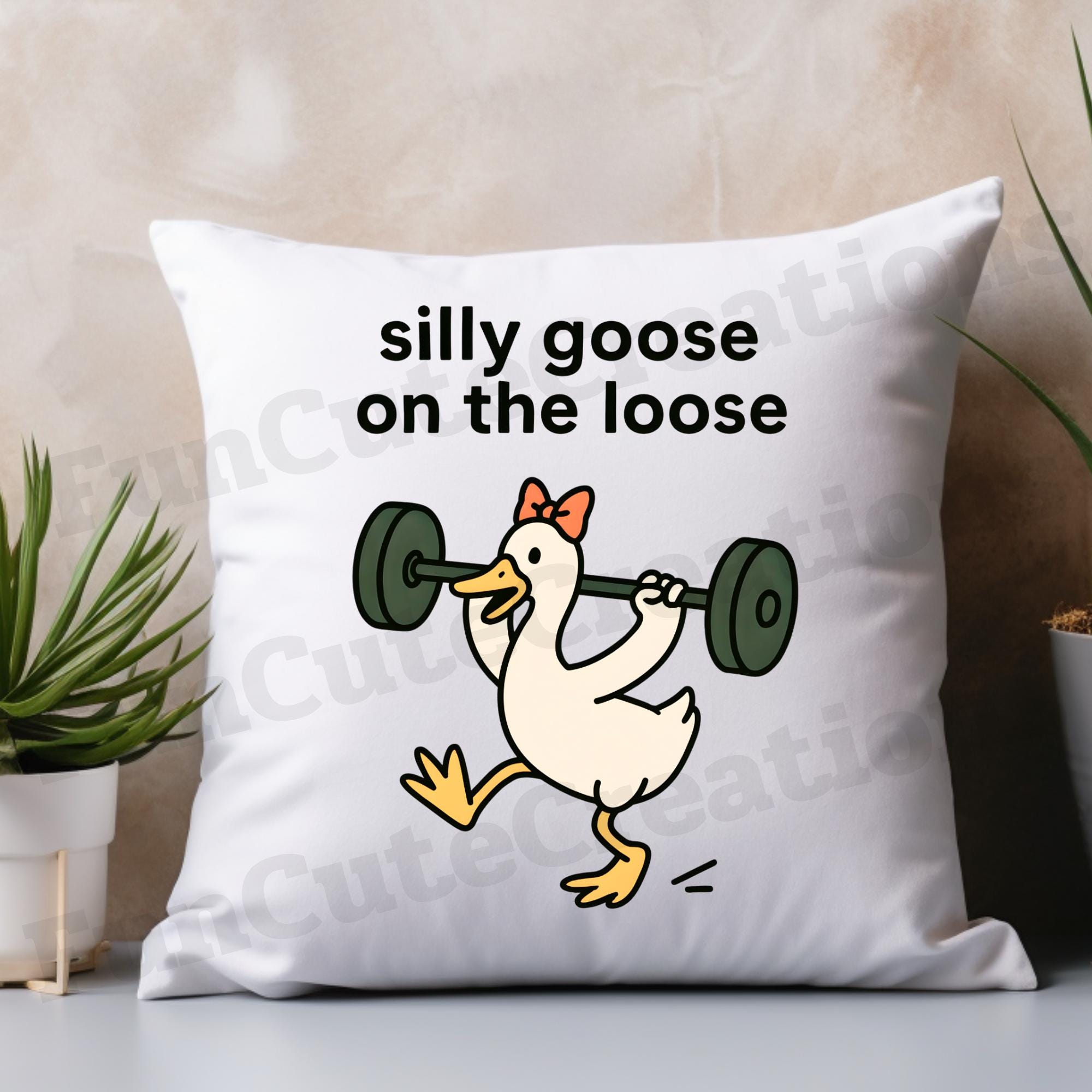 Funny Weightlifting Goose PNG, Silly Goose on the Loose PNG, Just a ...