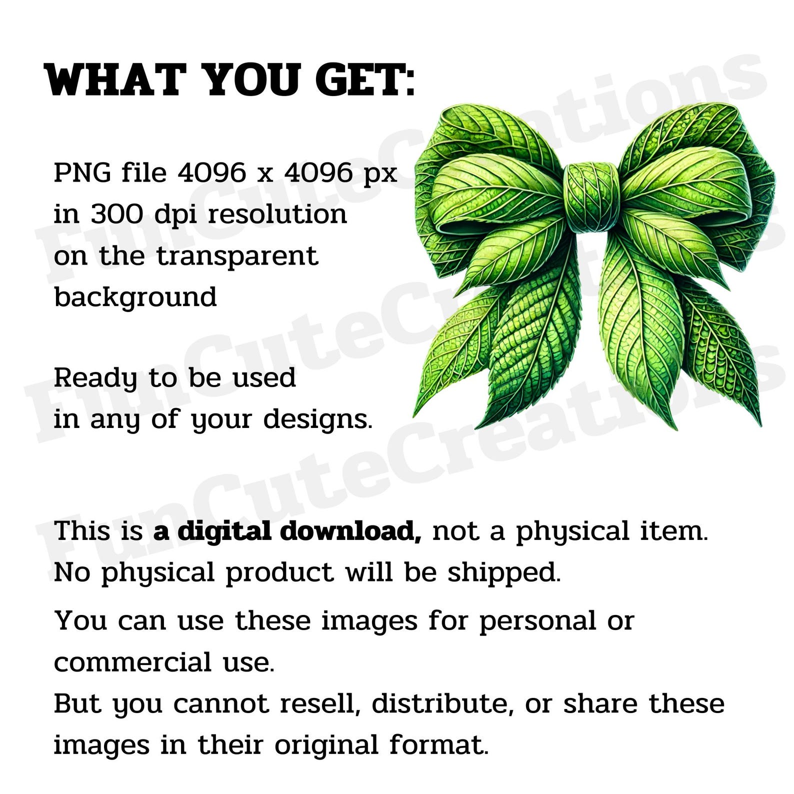Coquette Bow Green Leaves PNG, Earth Day Bow, Eco-friendly Bow PNG ...