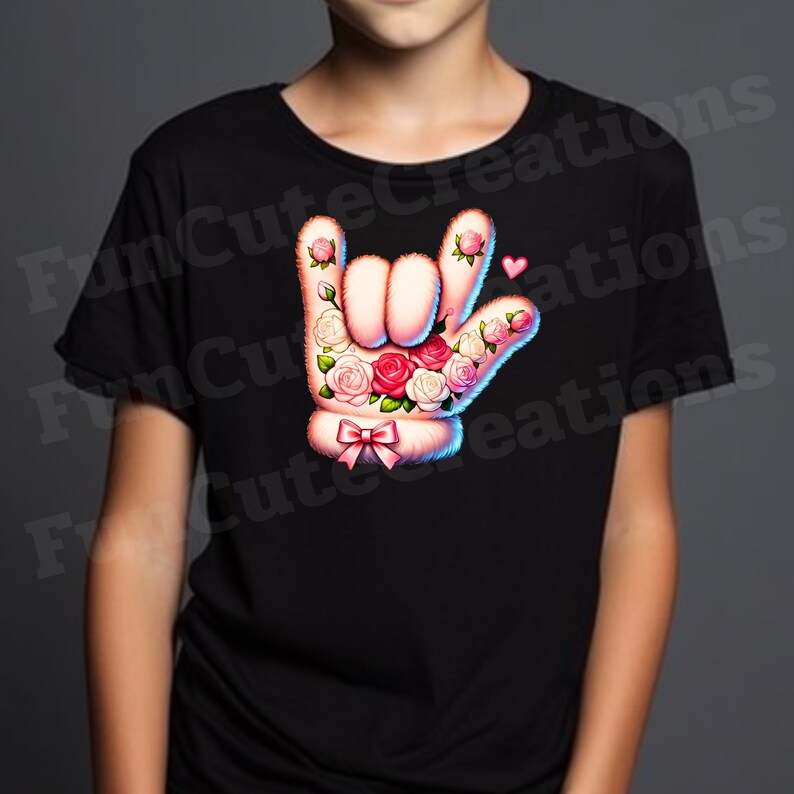 Rose Hand Glove I Love You ASL PNG, Sign Language PNG, Romantic Hand ...