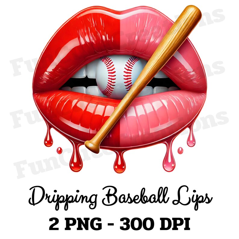 Dripping Baseball Lips PNG, Baseball Lips PNG, Sports Lips Clipart ...