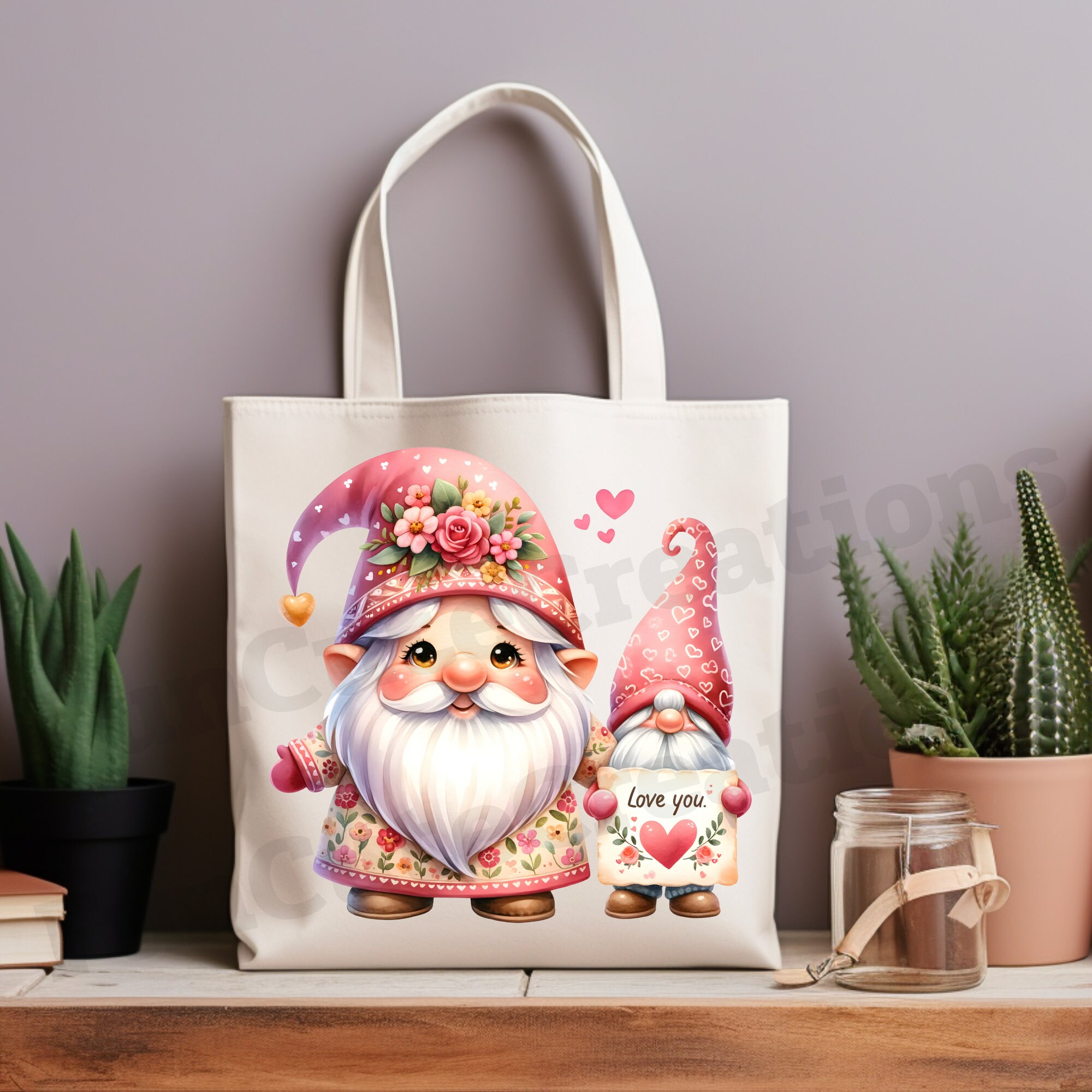 Mother's Day Gnome Watercolor Clipart Bundle, Mother's Day Clipart ...