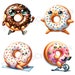 Donut Exercise Watercolor Clipart Bundle, Workout Donut, Cute Donut ...