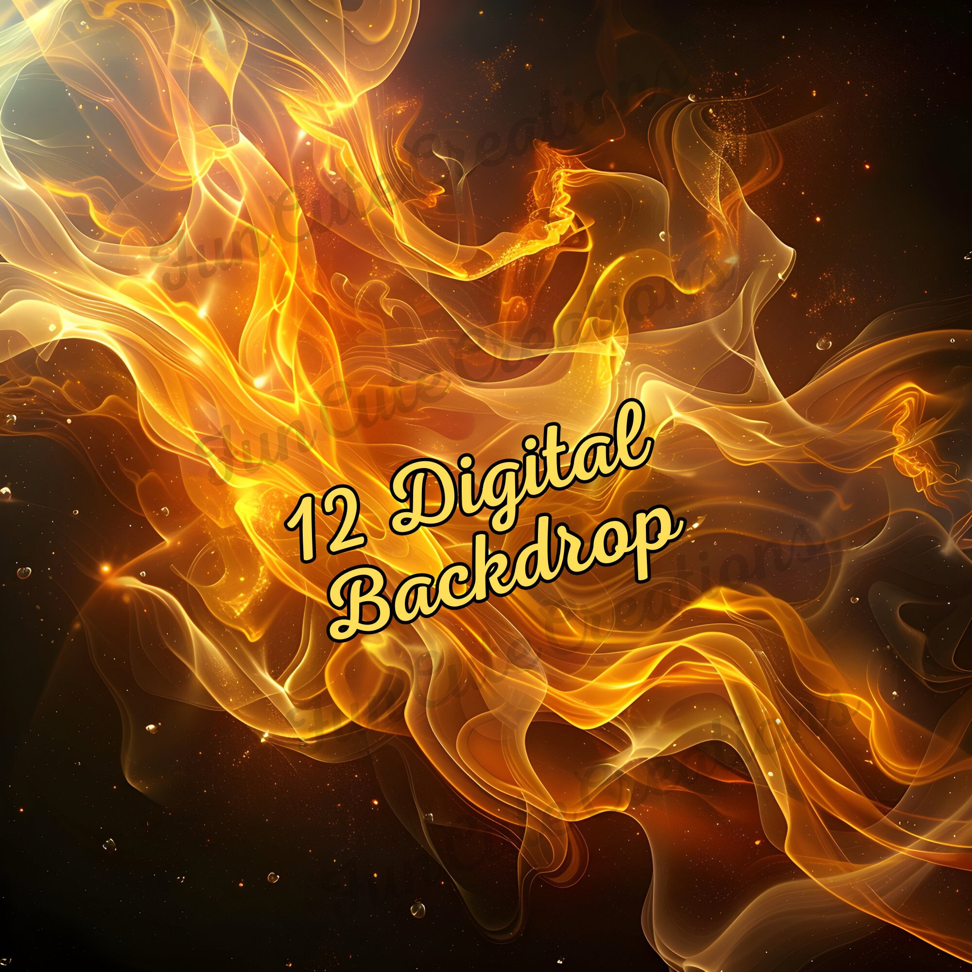 Orange and Yellow Flame and Smoke Backdrop, Vibrant Flame and Smoke ...