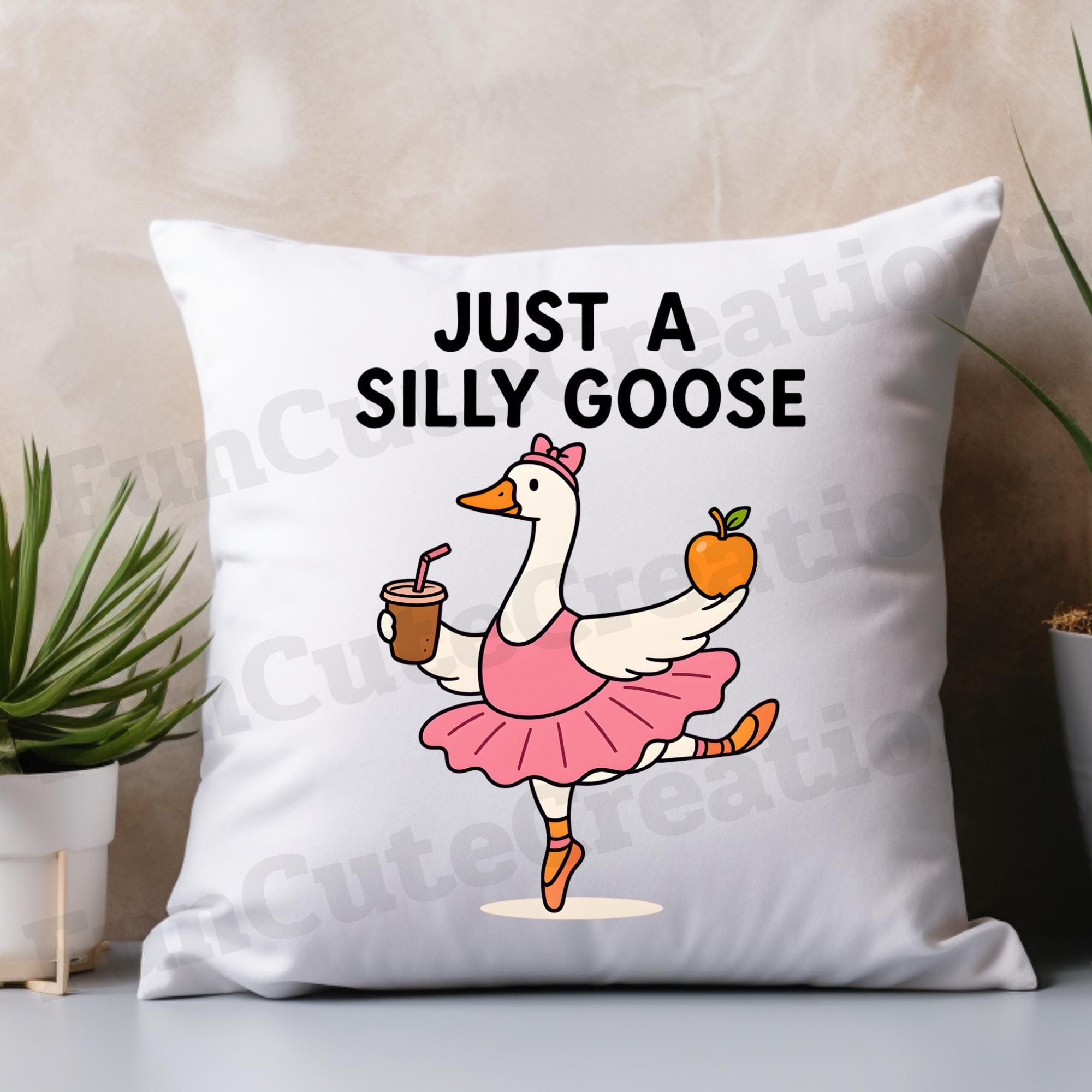 Ballet Silly Goose PNG, Just a Silly Goose PNG, Funny Ballerina Goose ...