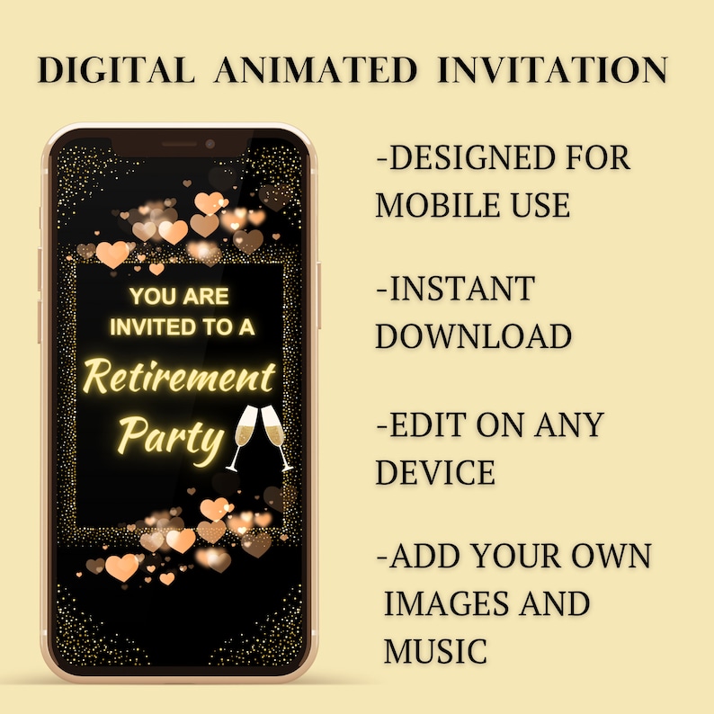 Animated Retirement Party Invitation, Digital Video Retirement Party ...