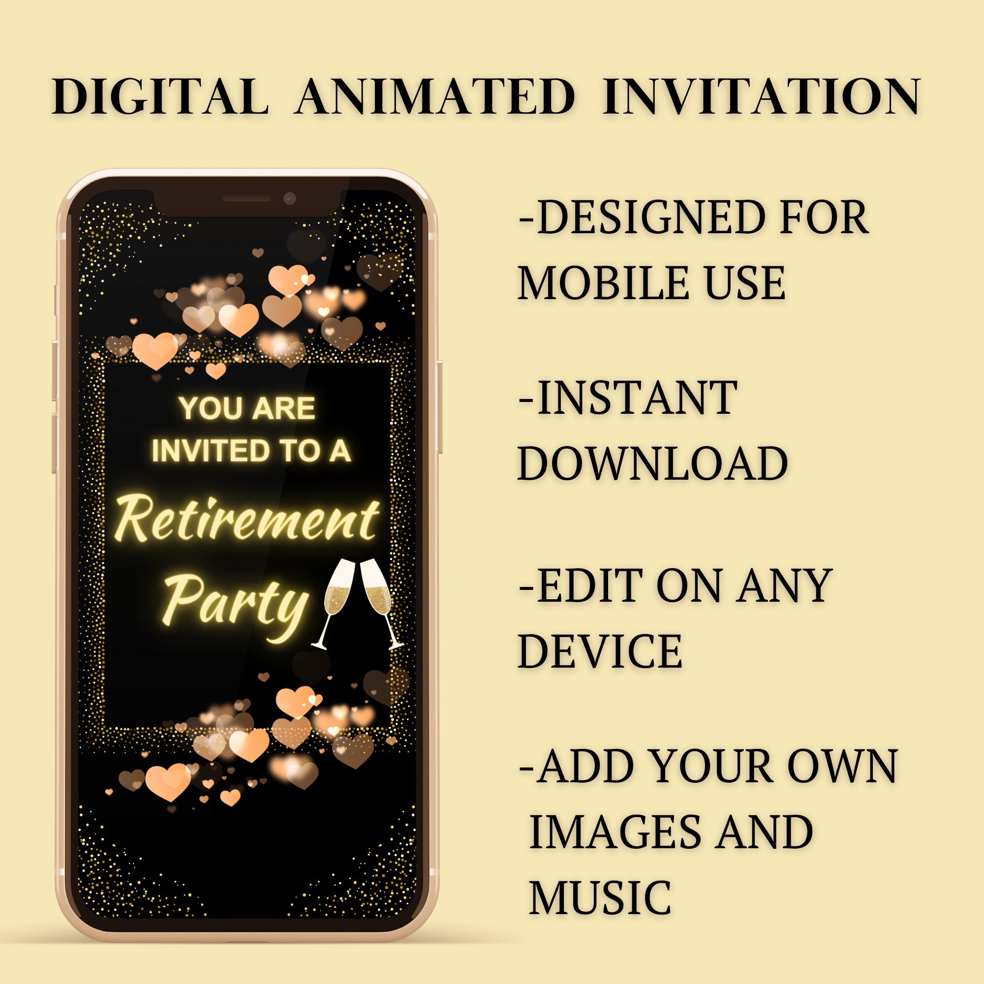 Animated Retirement Party Invitation, Digital Video Retirement Party ...
