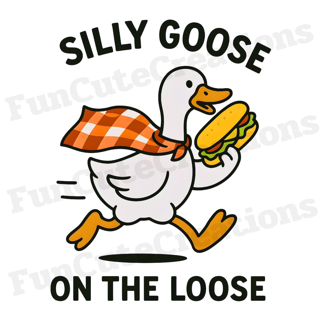 Picnic Thief Silly Goose PNG, Silly Goose on the Loose PNG, Funny Goose ...