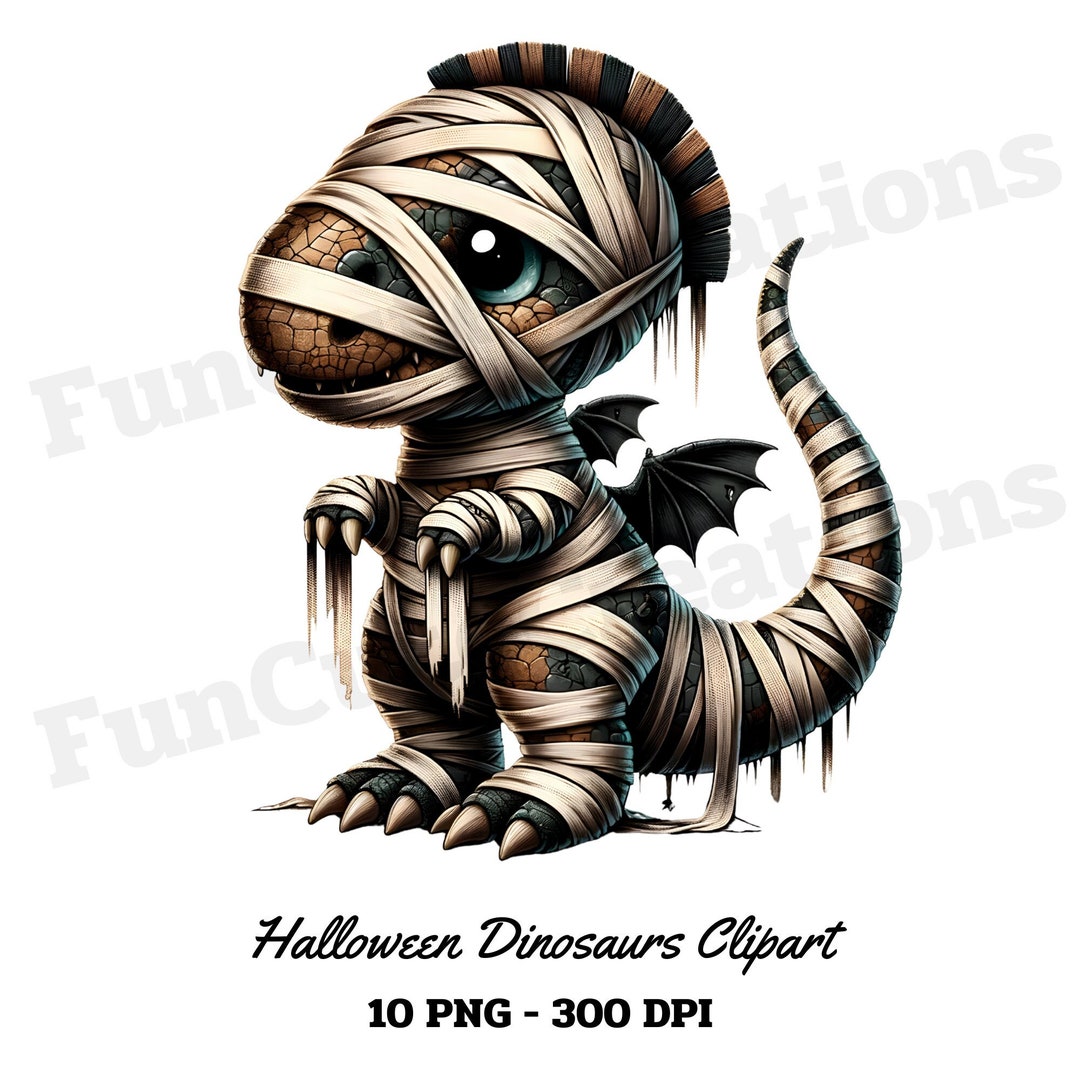 Halloween Dinosaurs Clipart, Dinosaur Clipart, Halloween Party Decor ...