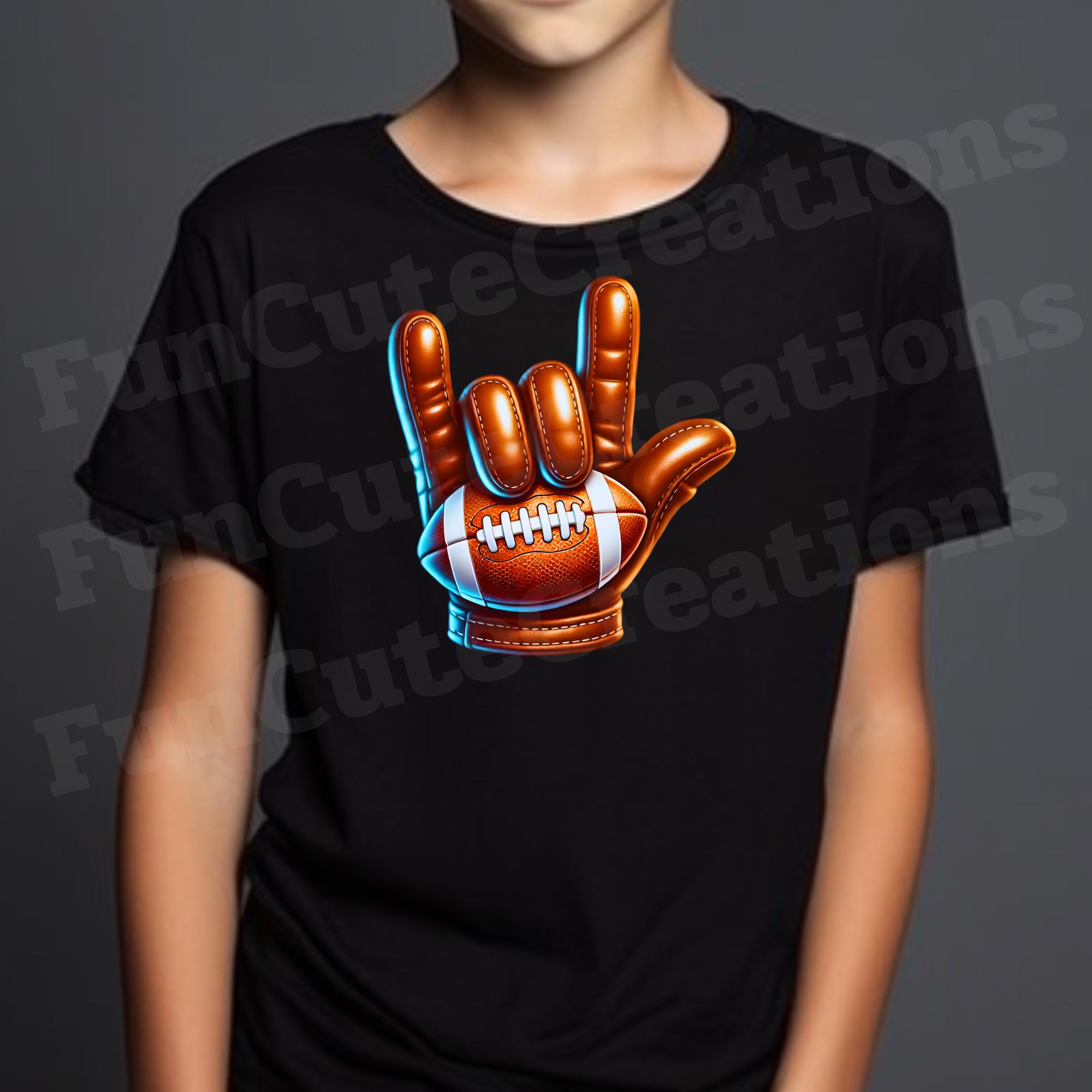 Football Hand Glove I Love You ASL PNG, Football Clipart, Game Day ...