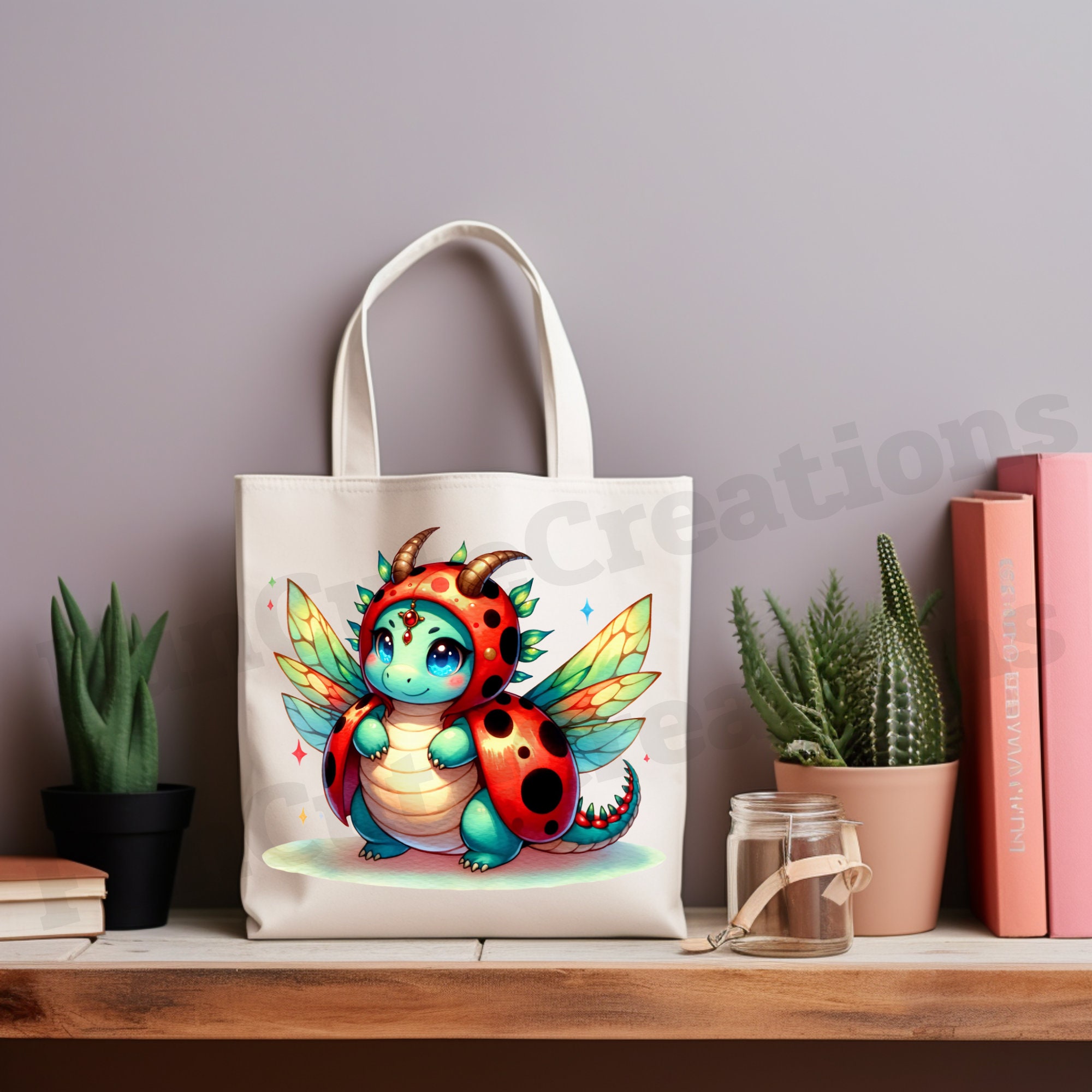 Cute Insect Dragon Watercolor Clipart, Whimsical Fantasy Art, Unique ...