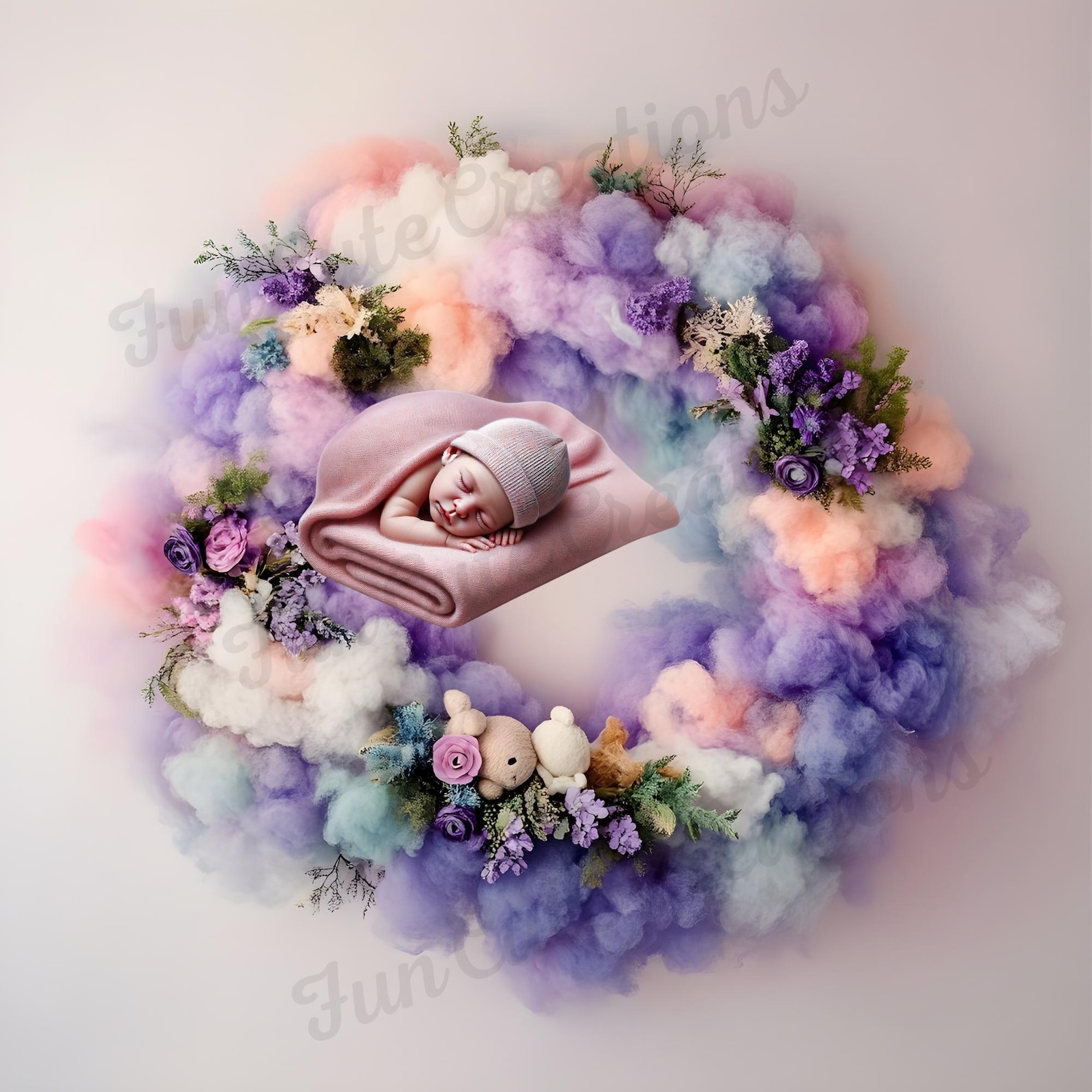 Newborn Backdrop Collection, Newborn Floral Backdrop, Newborn Flower ...