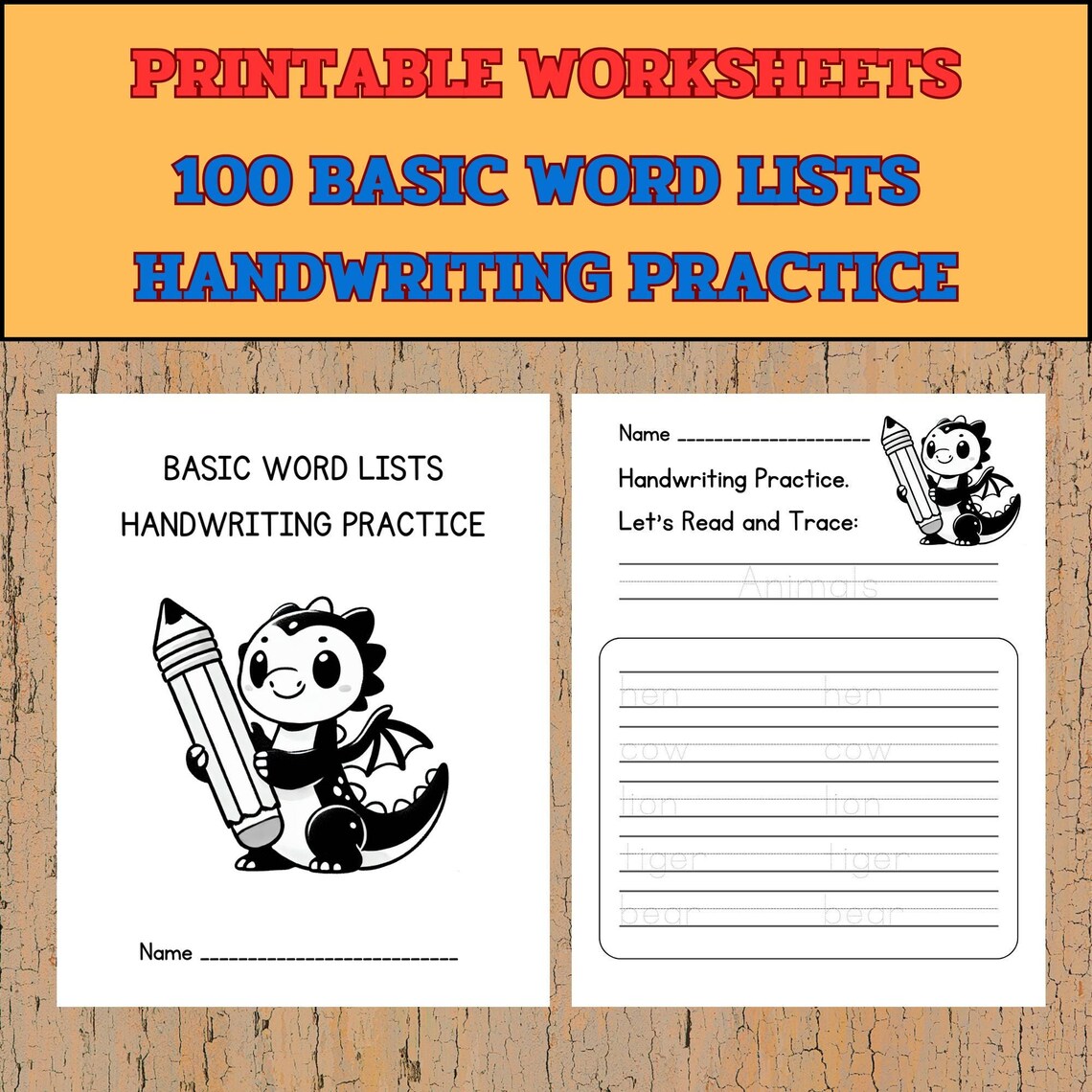 100 Basic Word Lists Handwriting Practice - 21 Pages of Themed Learning ...