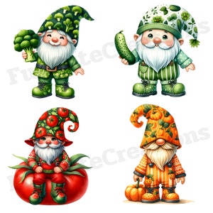 Veggie Gnome Clipart, Vegetable Clipart, Garden Gnome PNG, Vegetable ...