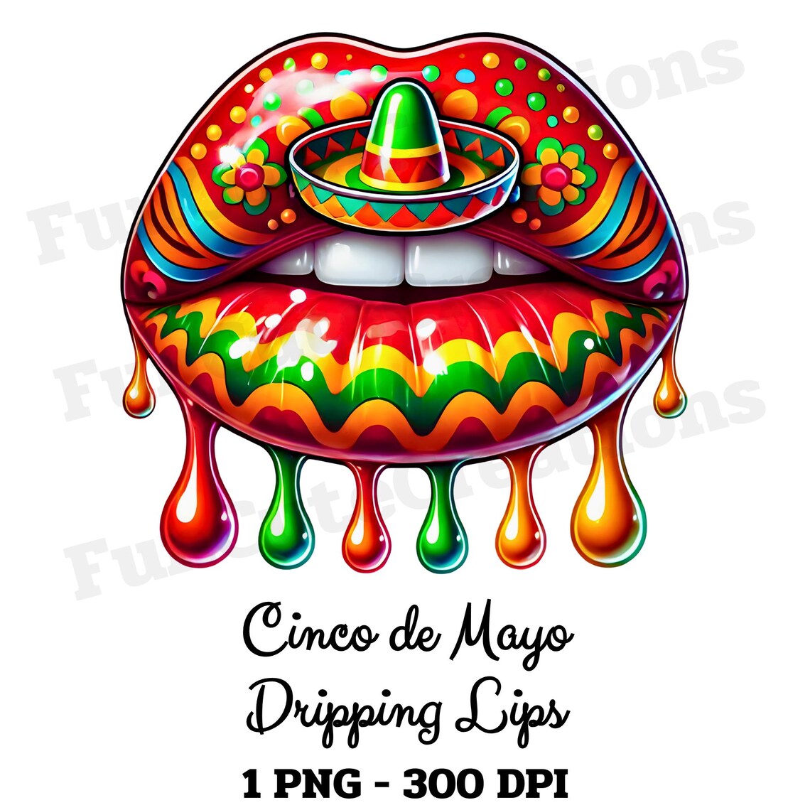 Cinco De Mayo Dripping Lips PNG, Fiesta Lips PNG, Mexican Lips PNG ...