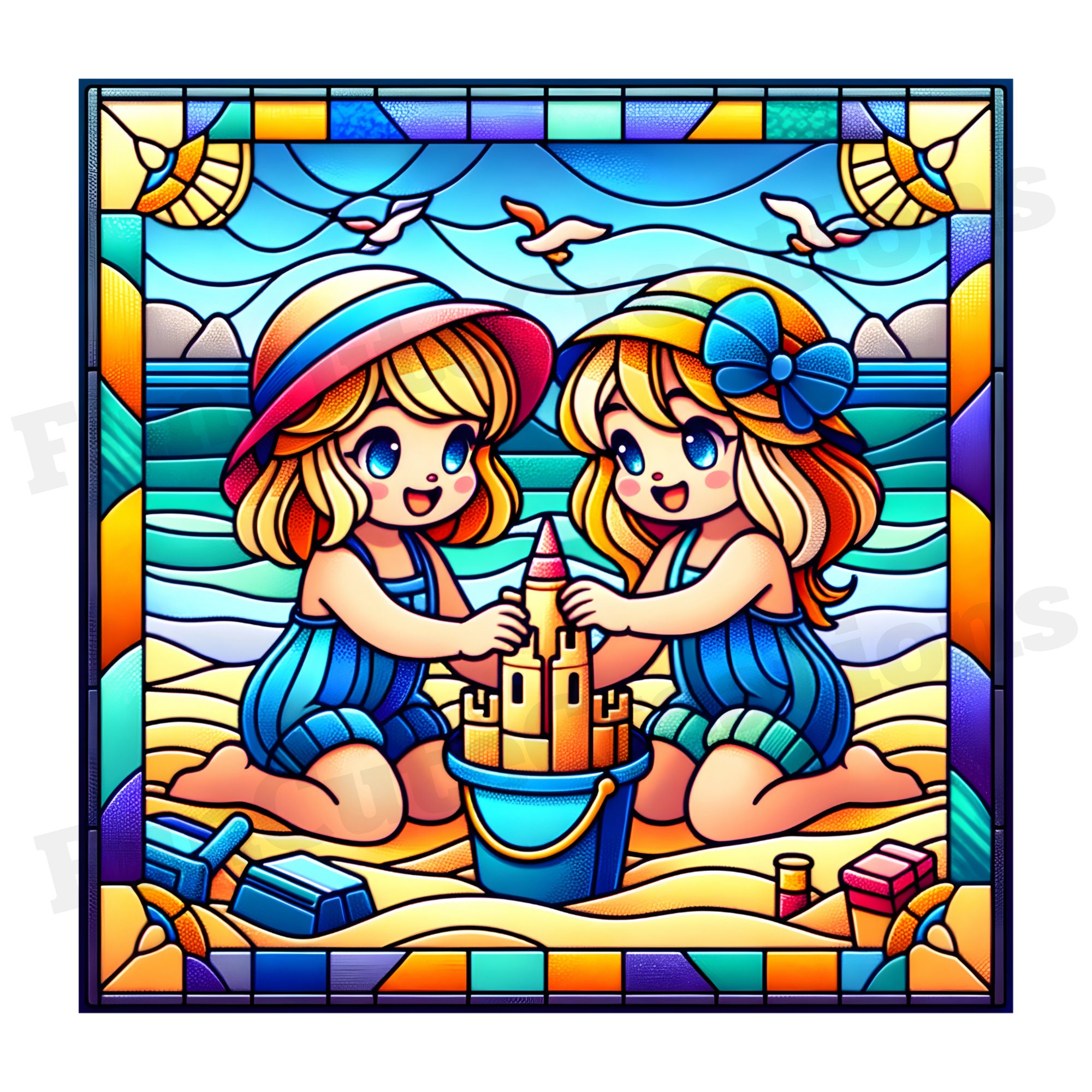 Best Friends Stained Glass Clipart, Besties Clipart, Soul Sisters ...