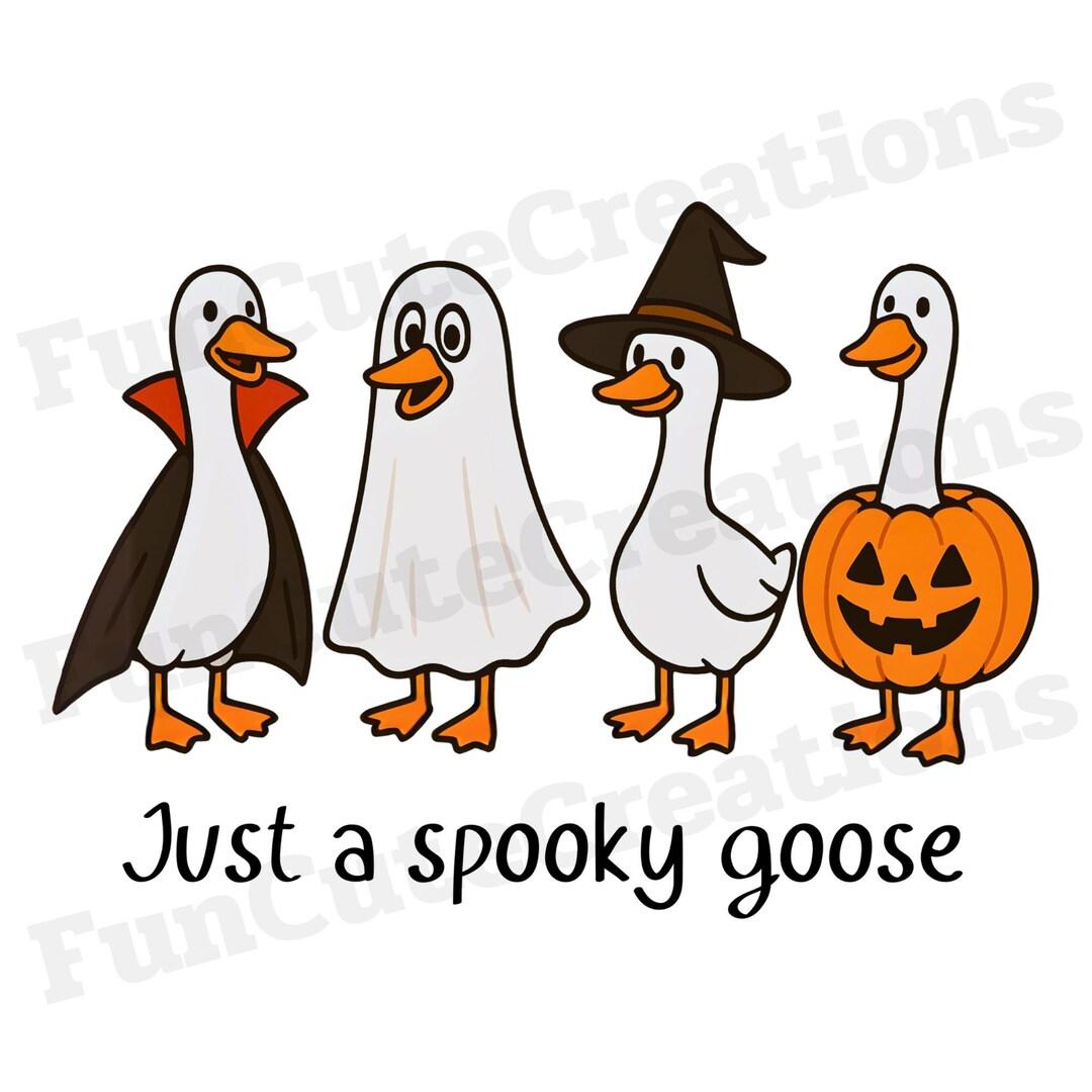 Just a Spooky Goose PNG, Halloween Goose PNG, Funny Halloween Goose ...