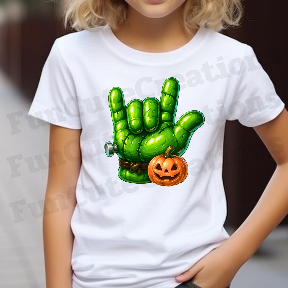 Halloween Frankenstein Hand Glove I Love You ASL PNG, Monster Sign ...