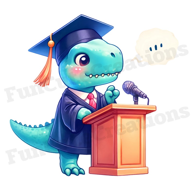 Graduation Dinosaur Clipart, Dinosaur PNG, Diploma Clipart, Dinosaur ...