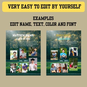 Yearbook Ad Template Football Field Background Full Page, Senior ...