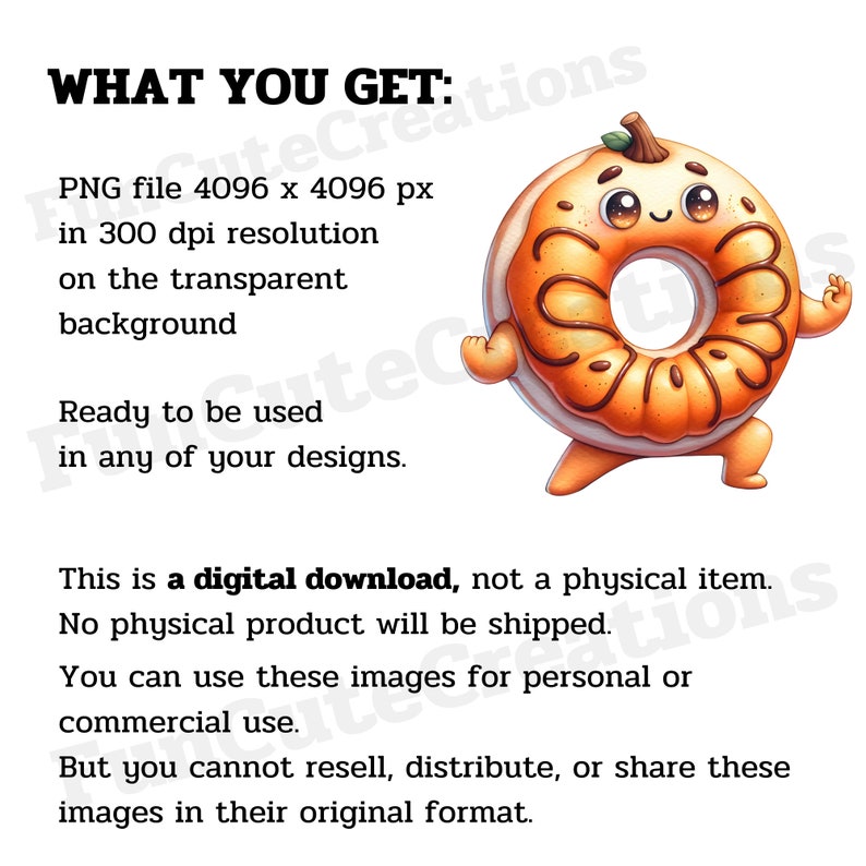 Donut Exercise Watercolor Clipart Bundle, Workout Donut, Cute Donut ...