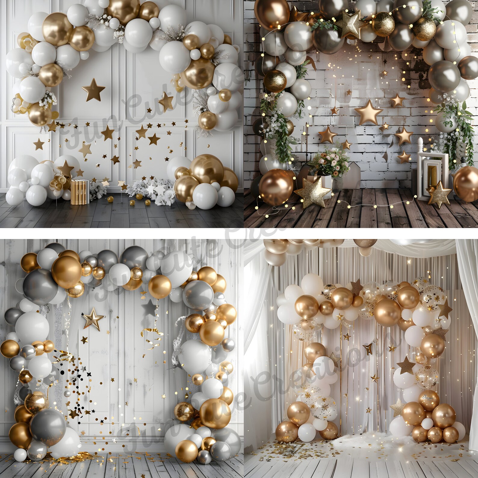 Graduation Backdrop, Digital Background for Grad, Balloon Graduation ...