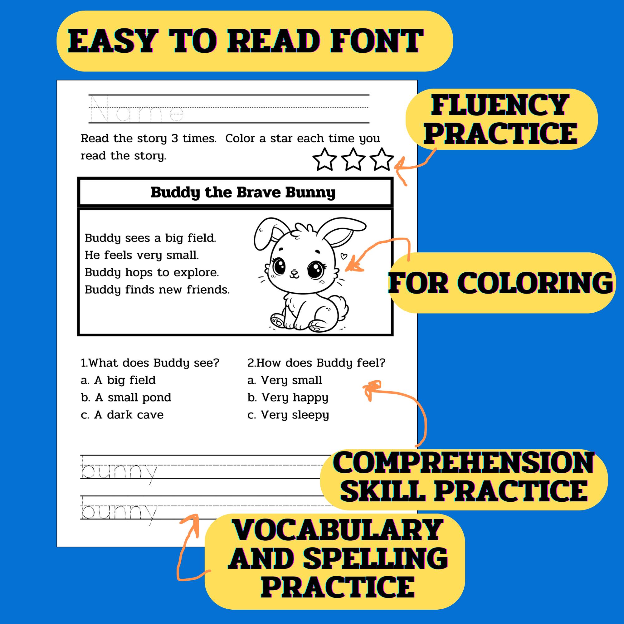 Kindergarten Reading Comprehension - 15 Animal-themed Worksheets ...
