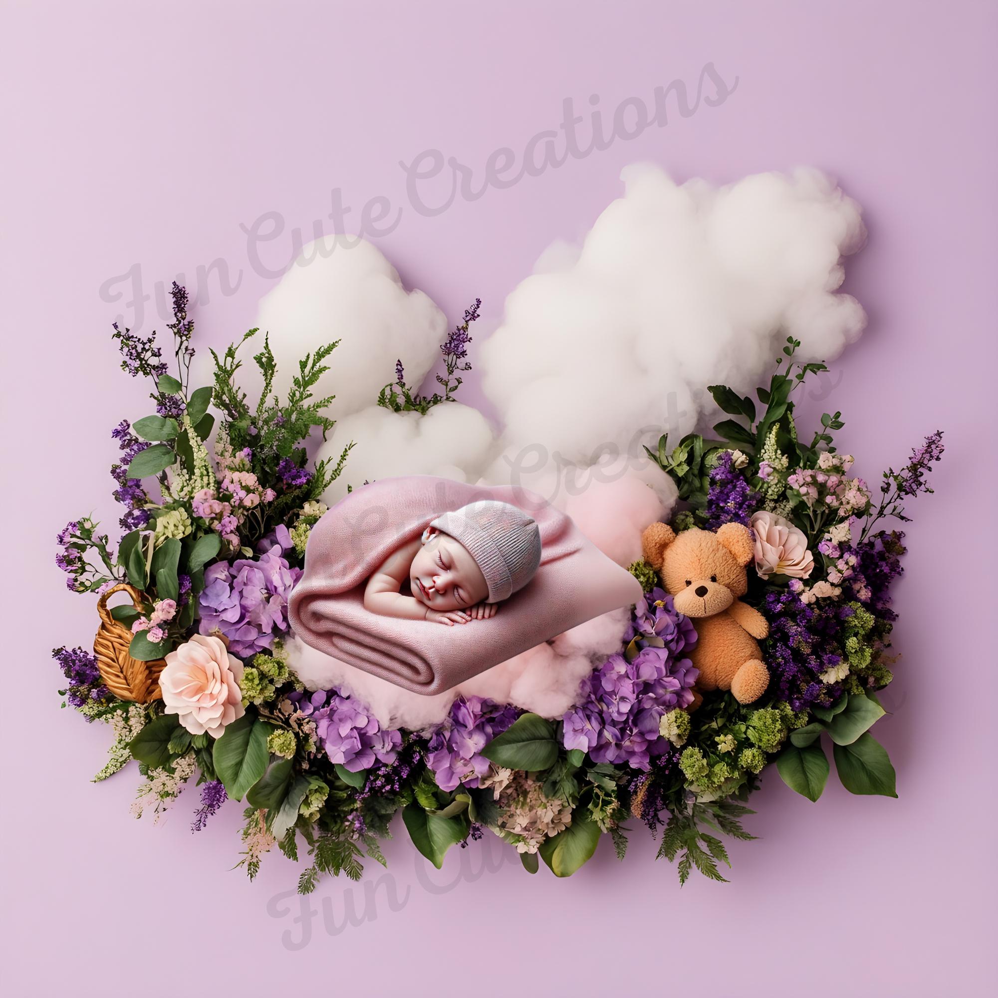 Newborn Backdrop Collection, Newborn Floral Backdrop, Newborn Flower ...