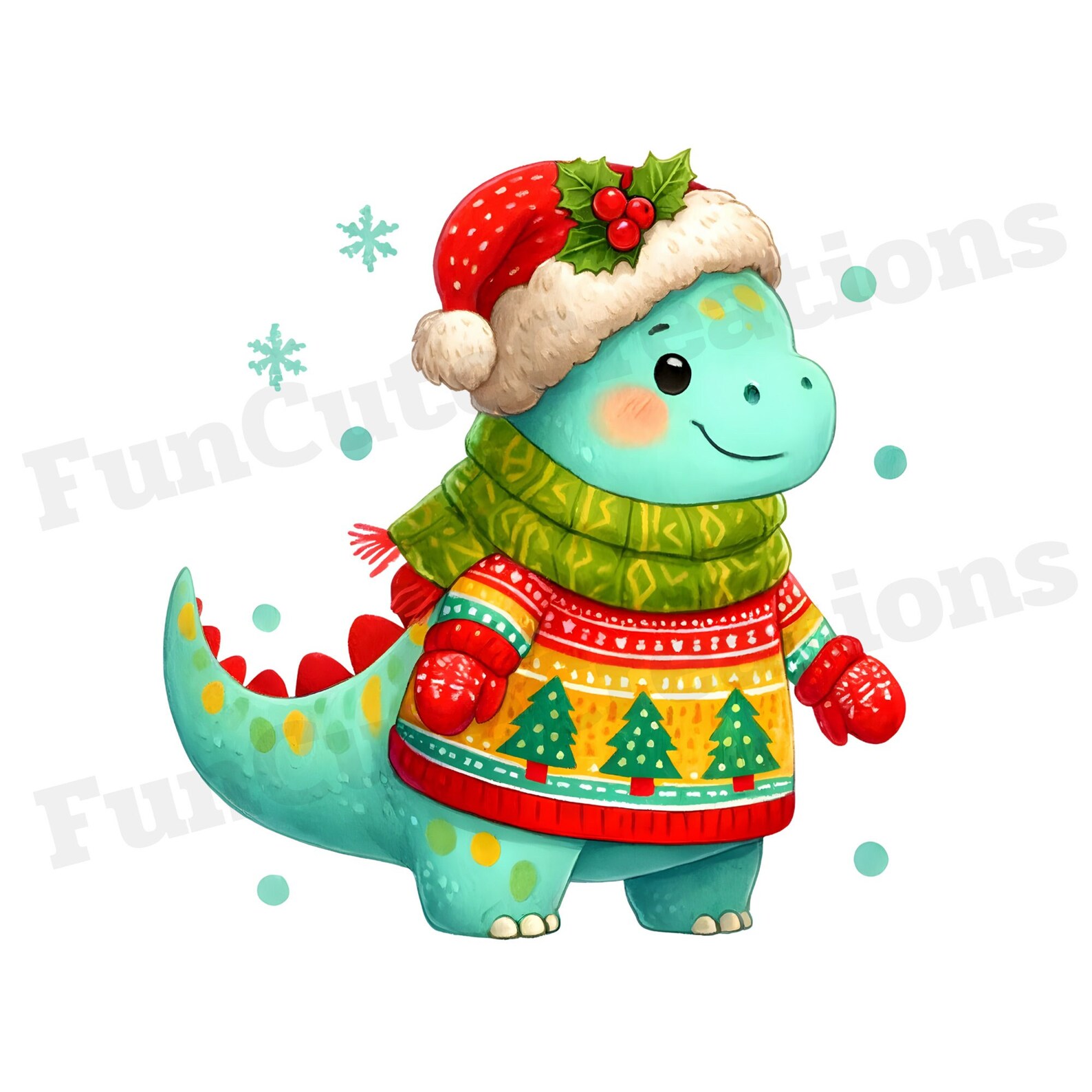 Christmas Dinosaur Clipart, Dinosaur Clipart, Christmas Dino, Festive ...