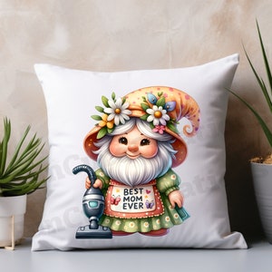 Mother's Day Gnome Watercolor Clipart Bundle, Mother's Day Clipart ...