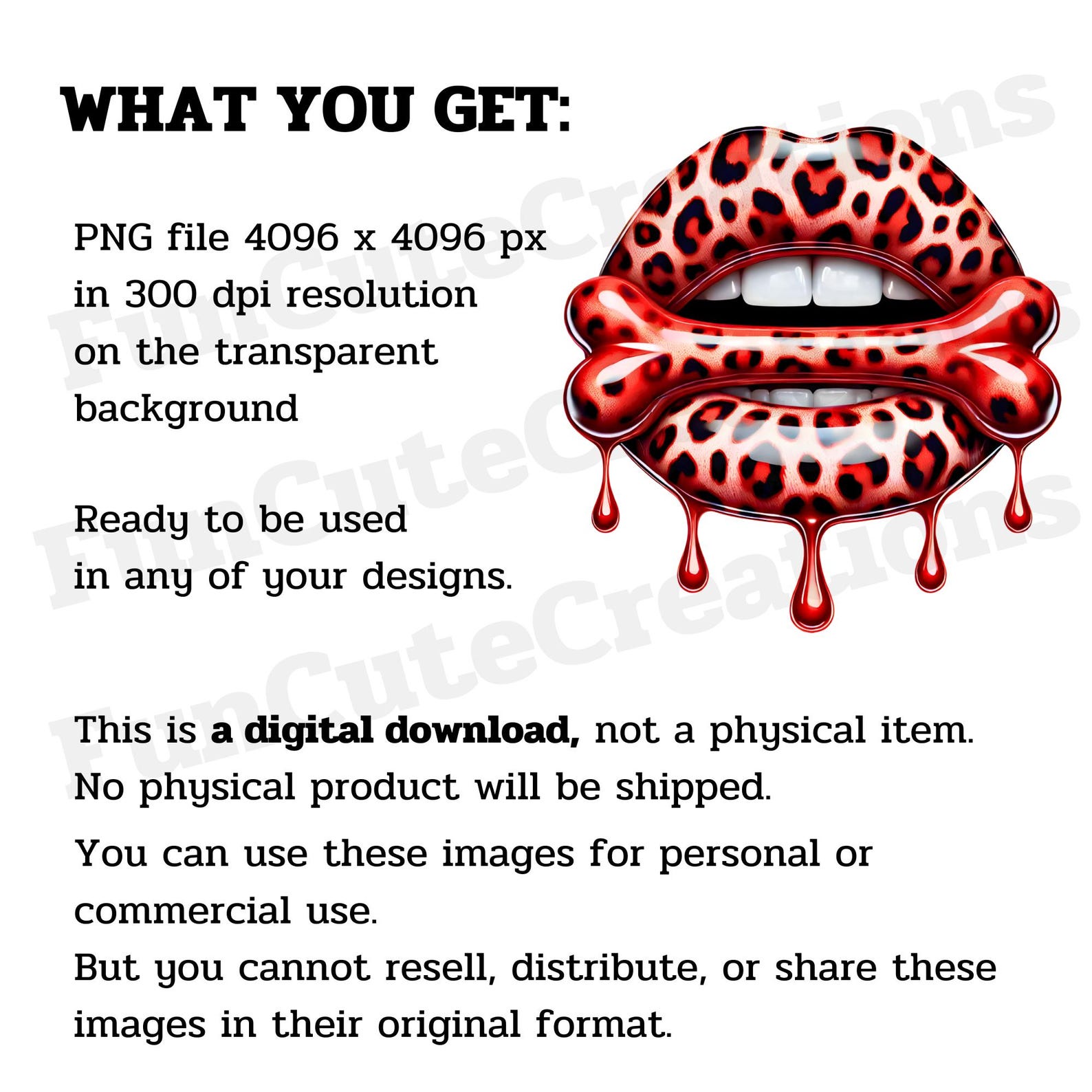 Leopard Dripping Lips With Bone PNG, Lips With Bone Clipart, Leopard ...