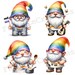 LGBTQ Pride Gnome Watercolor Clipart, Rainbow Gnome Clipart, Pride ...