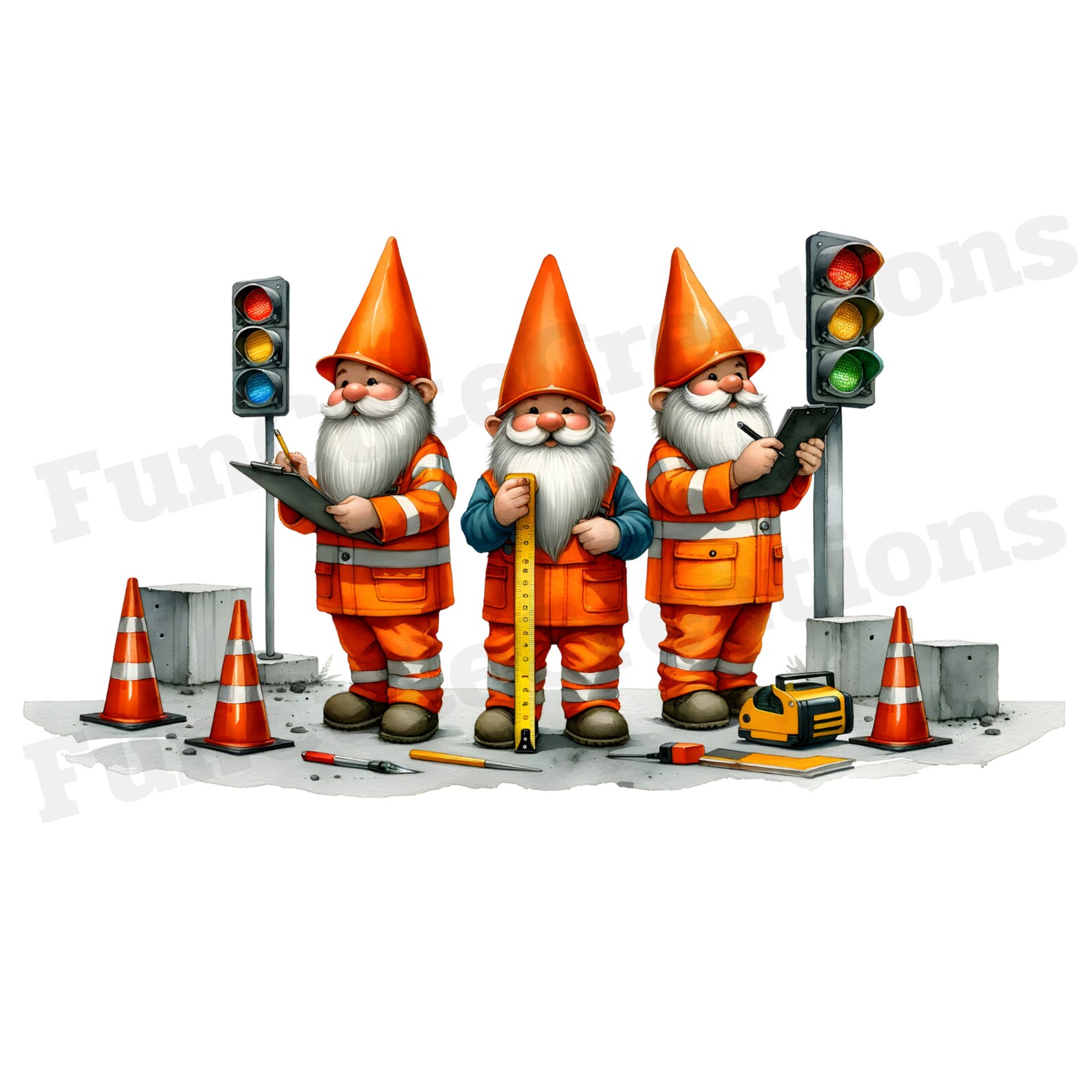 Construction Three Gnomes Clipart, Builder Gnomes, Construction PNG ...