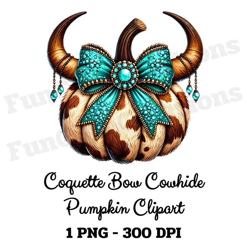Coquette Bow Cowhide Pumpkin Clipart, Cowhide Pumpkin PNG, Howdy ...