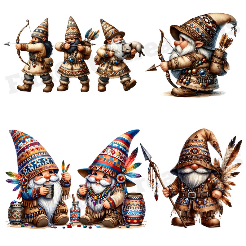 Native American Gnome Clipart, American Indian, Western Clipart ...