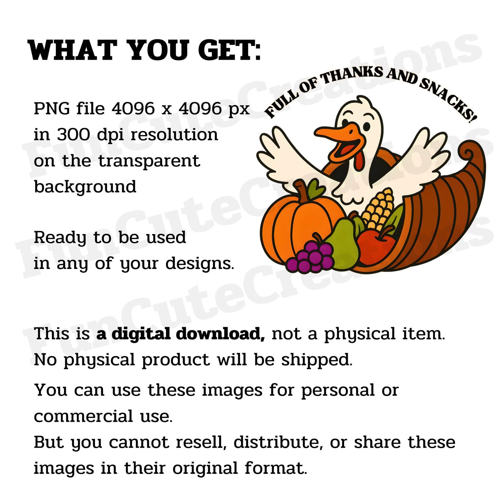Thanksgiving Cornucopia Silly Goose PNG, Autumn Goose PNG, Funny Fall ...