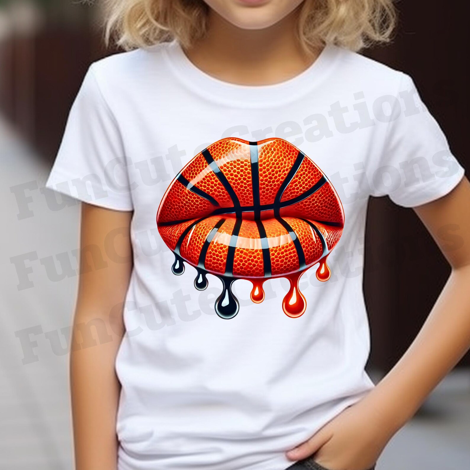 Dripping Lips With Basketball Texture PNG, Basketball Lips Clipart ...
