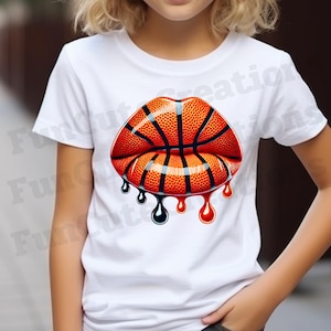 Dripping Lips With Basketball Texture PNG, Basketball Lips Clipart ...